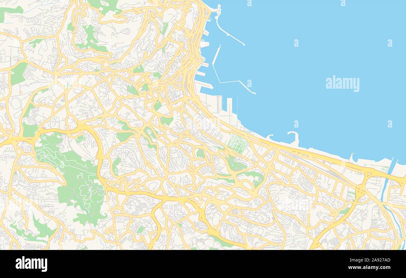 Printable street map of Algiers, Algeria. Map template for business use ...