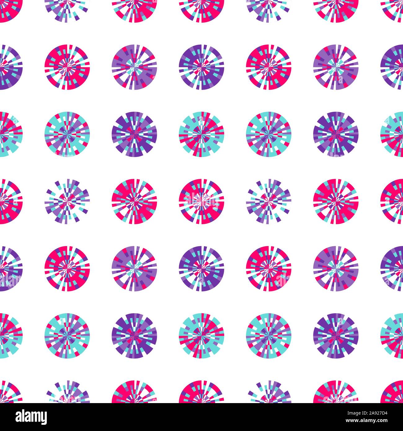 Creative Digital pixels in circle form vector seamless pattern. tiny ...