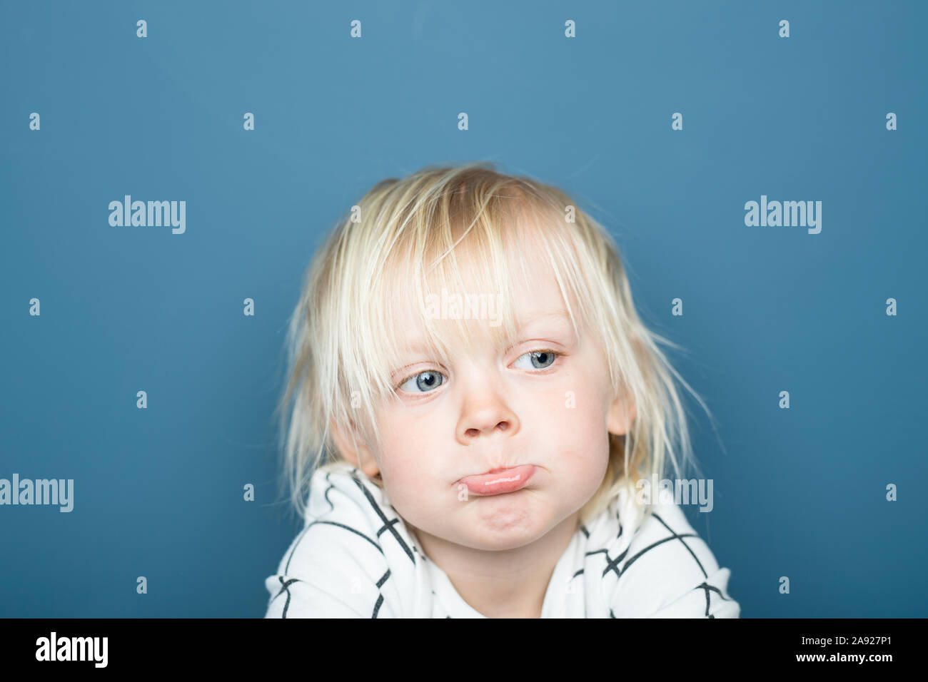 Girl making face Stock Photo - Alamy