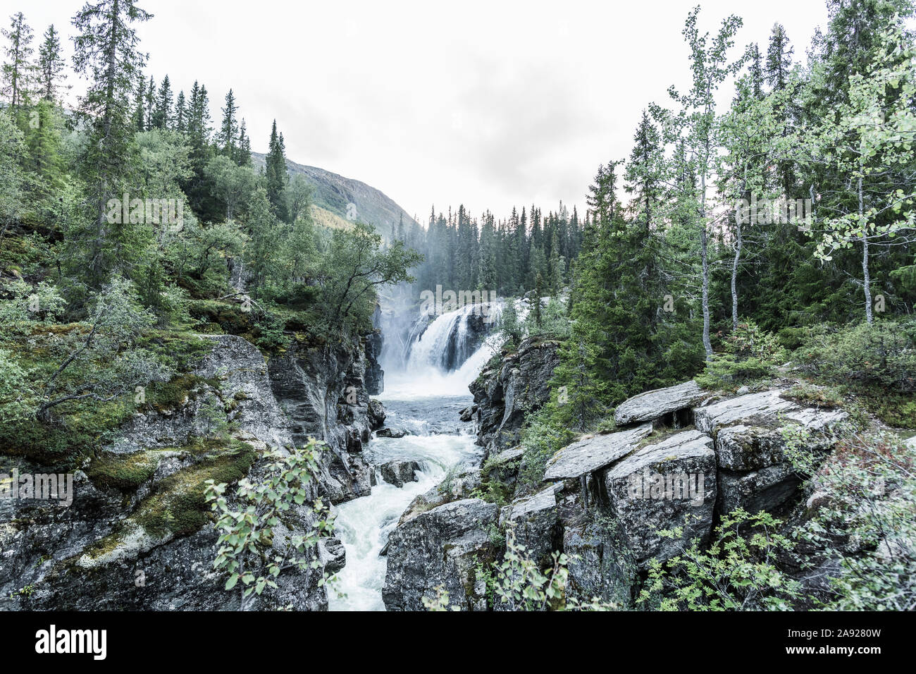 View of waterfall Stock Photo - Alamy