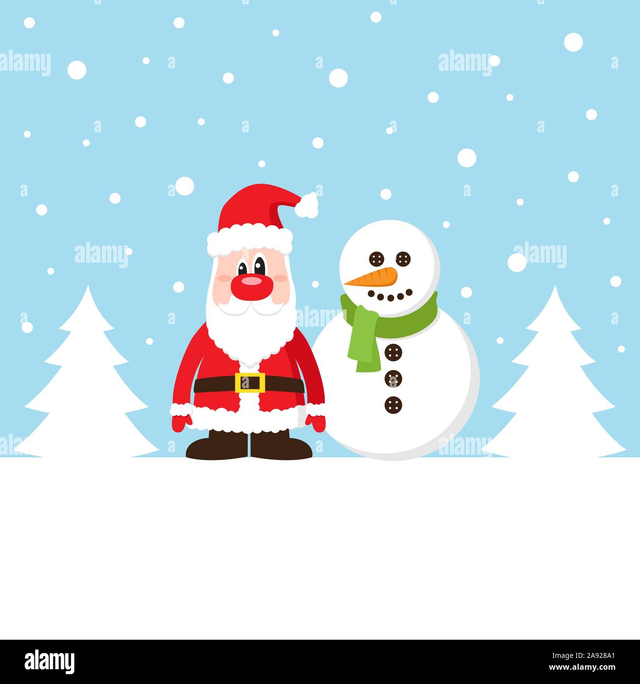 Santa snow funny Stock Vector Images - Alamy