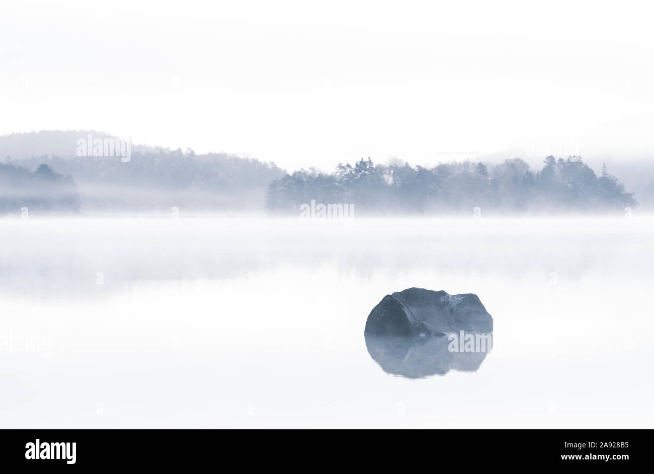 Morning at lake Stock Photo - Alamy