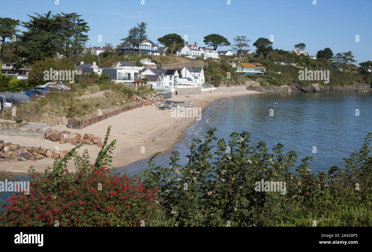 Abersoch harbour beach Wales south coast Llyn Peninsula popular seaside ...