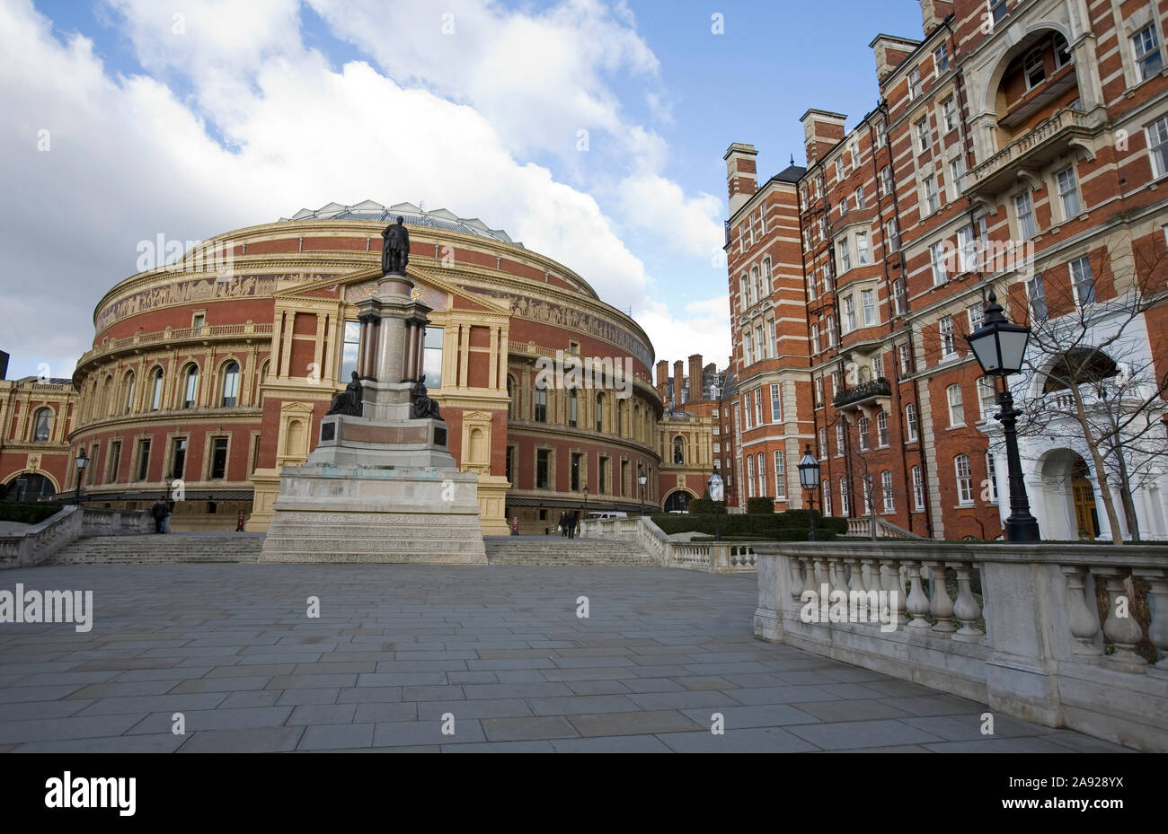The iconic architecture of the Royal Albert Hall in Kensington, West ...