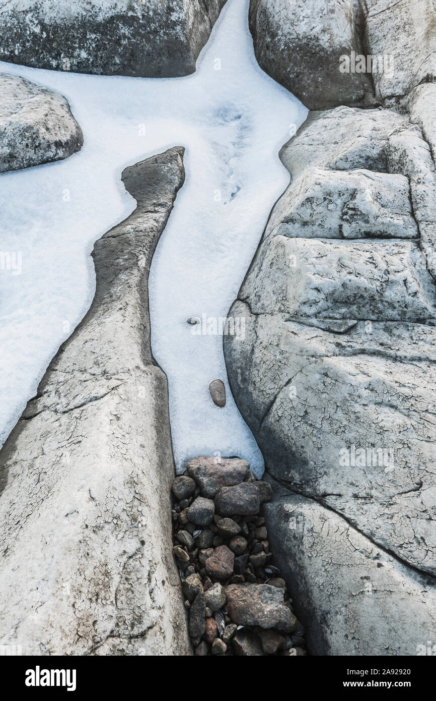 Rocks and ice Stock Photo - Alamy