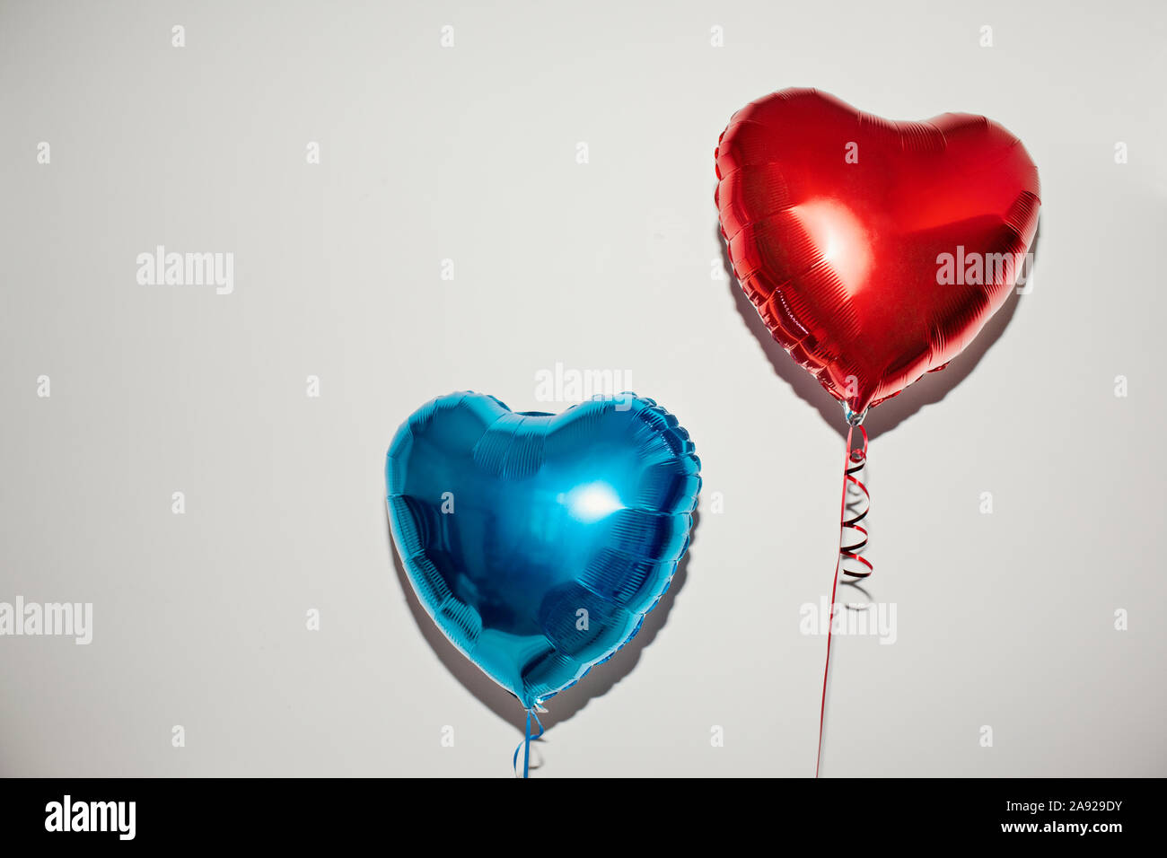 Heart shaped balloons Stock Photo - Alamy