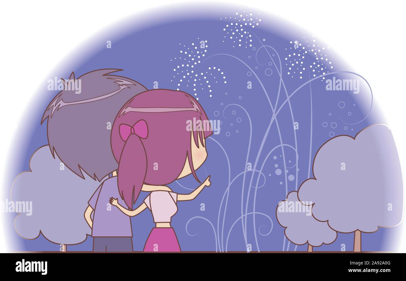 Cartoon fireworks hi-res stock photography and images - Alamy