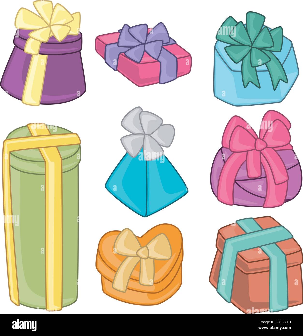 Gift cartoon illustration collection Stock Vector Image & Art - Alamy