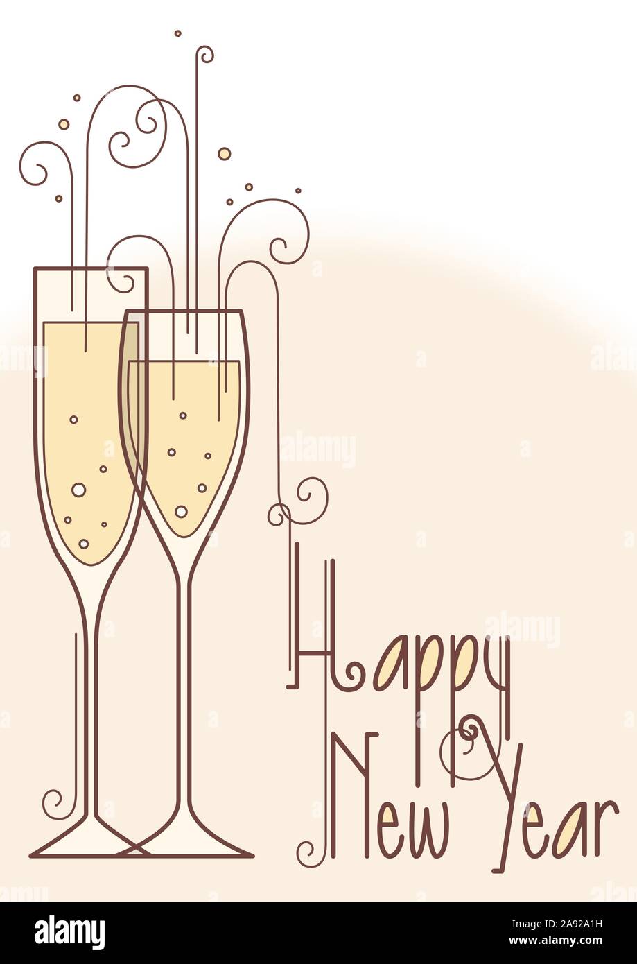 Happy new year illustration sign Stock Vector Image & Art - Alamy