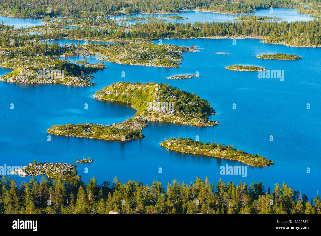 Islands on lake Stock Photo - Alamy