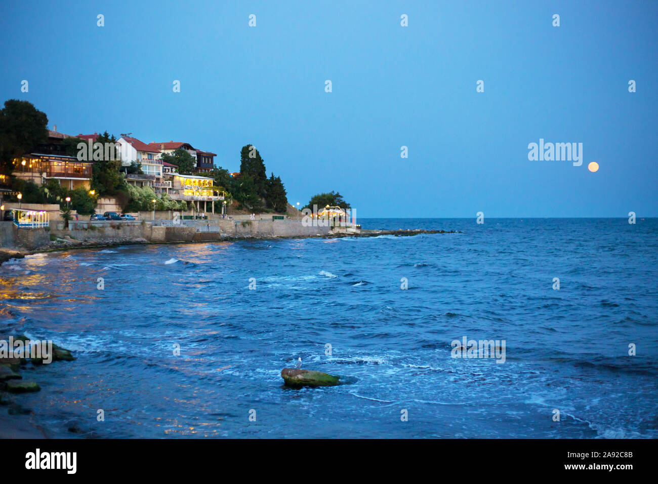 Nessebar bulgaria night view old city hi-res stock photography and ...