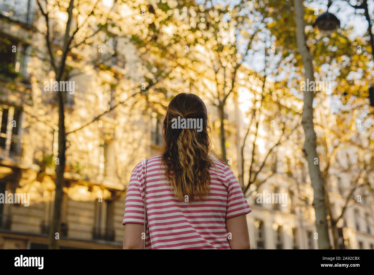 Rear view of woman Stock Photo - Alamy