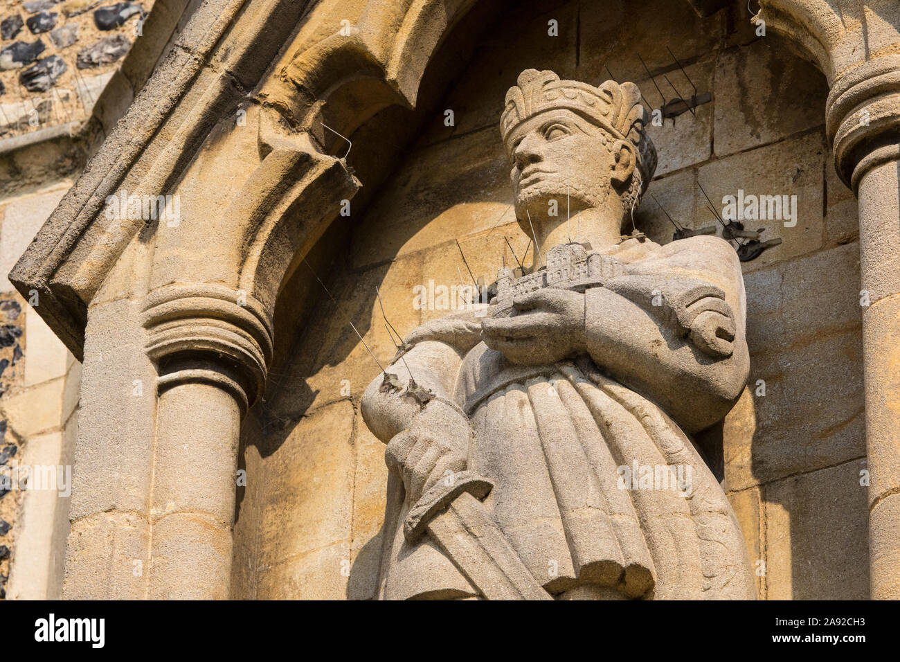 Essex, UK - August 27th 2019: Sculpture of Harold Godwinson, also known ...