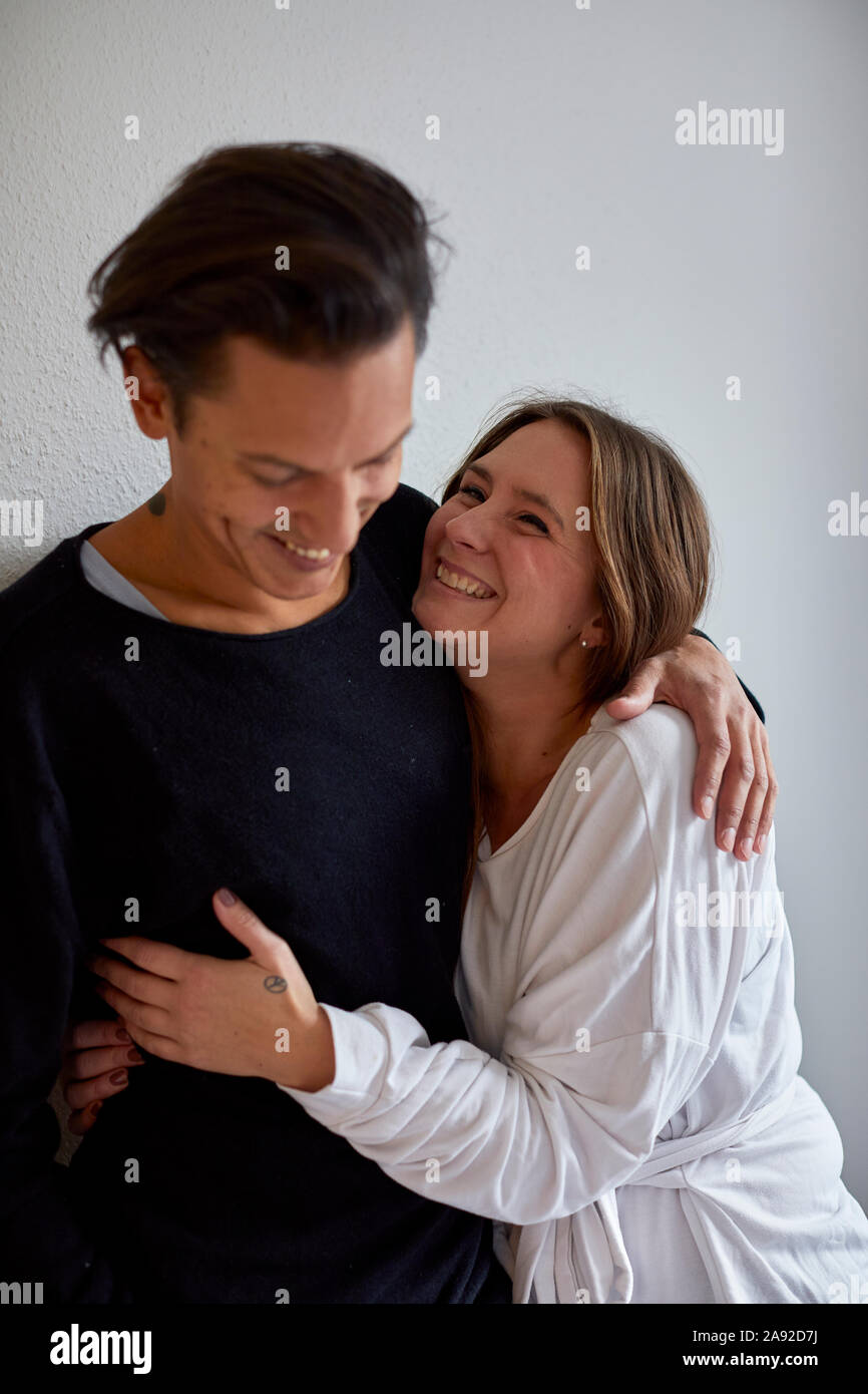 Couple hug waist hi-res stock photography and images - Alamy