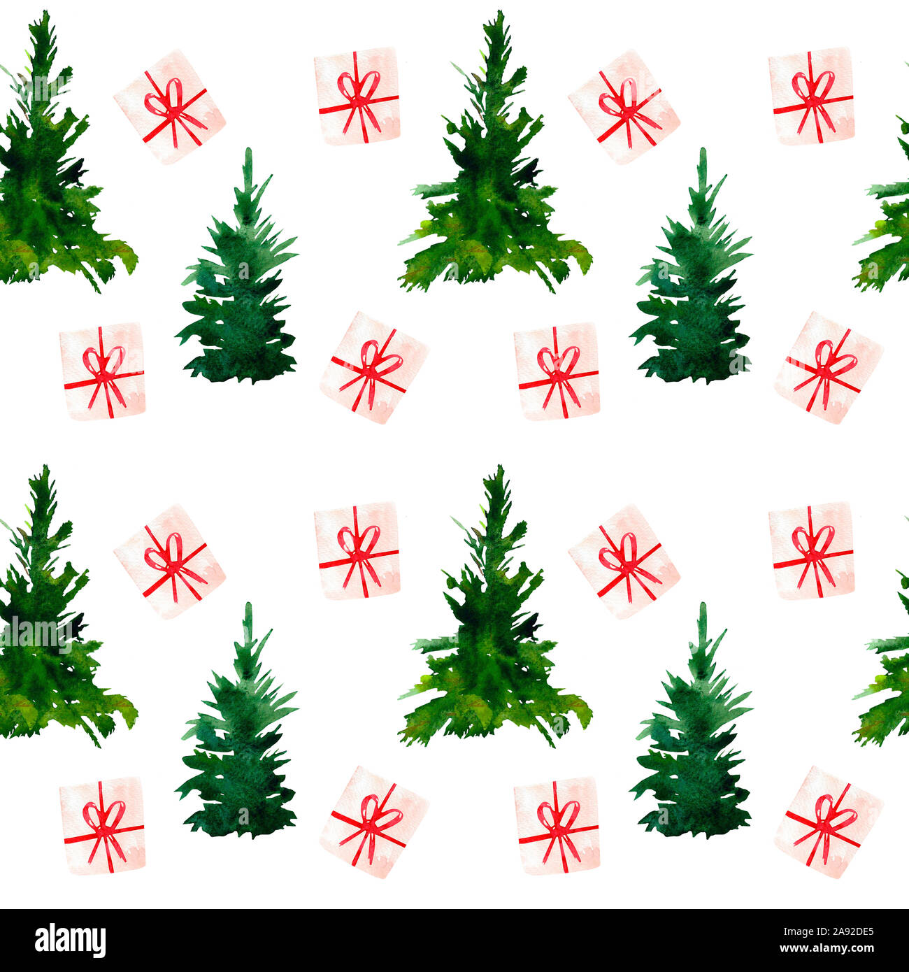 Christmas trees pattern happy Cut Out Stock Images & Pictures - Alamy