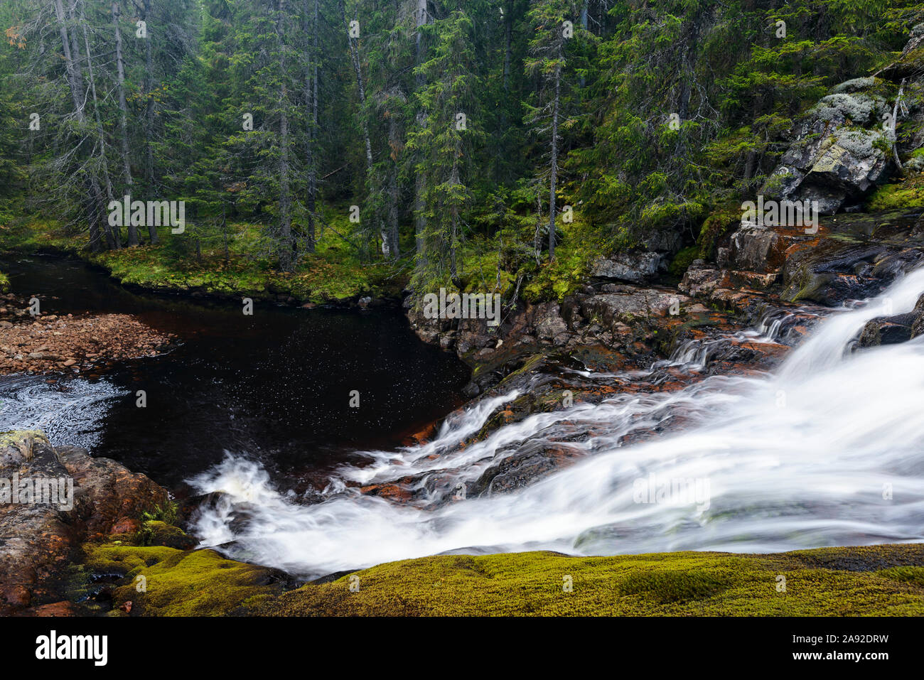 View of waterfall Stock Photo - Alamy