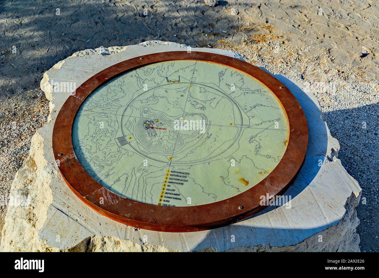 Tree of Life site map, Bahrain Stock Photo - Alamy