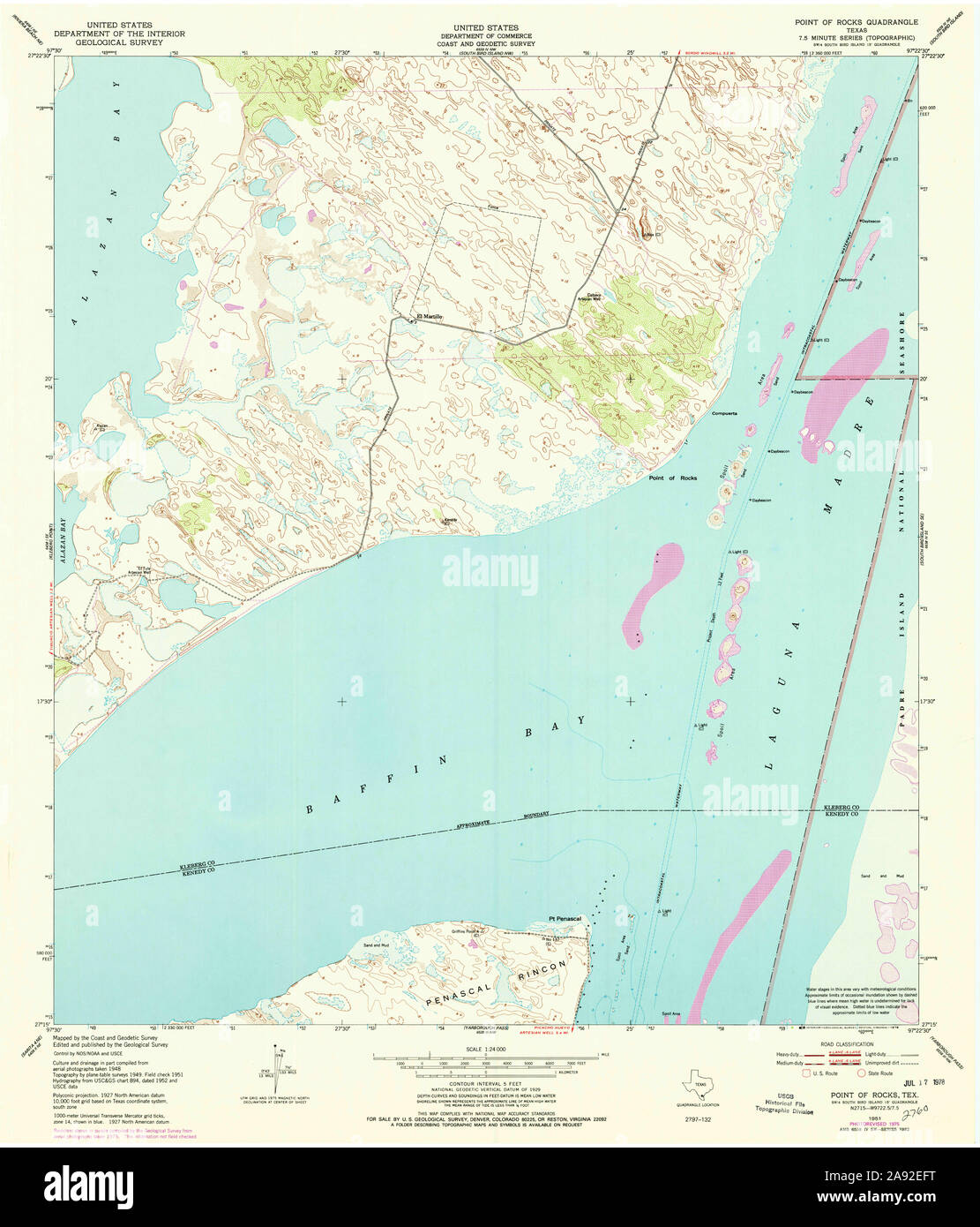 USGS TOPO Map Texas TX Point Of Rocks 116306 1951 24000 Restoration ...