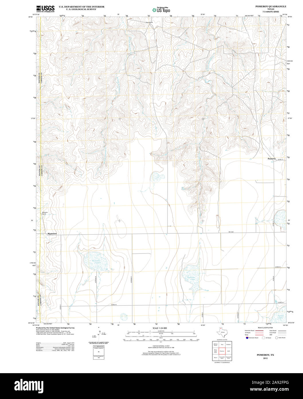 Map of pomeroy hi-res stock photography and images - Alamy