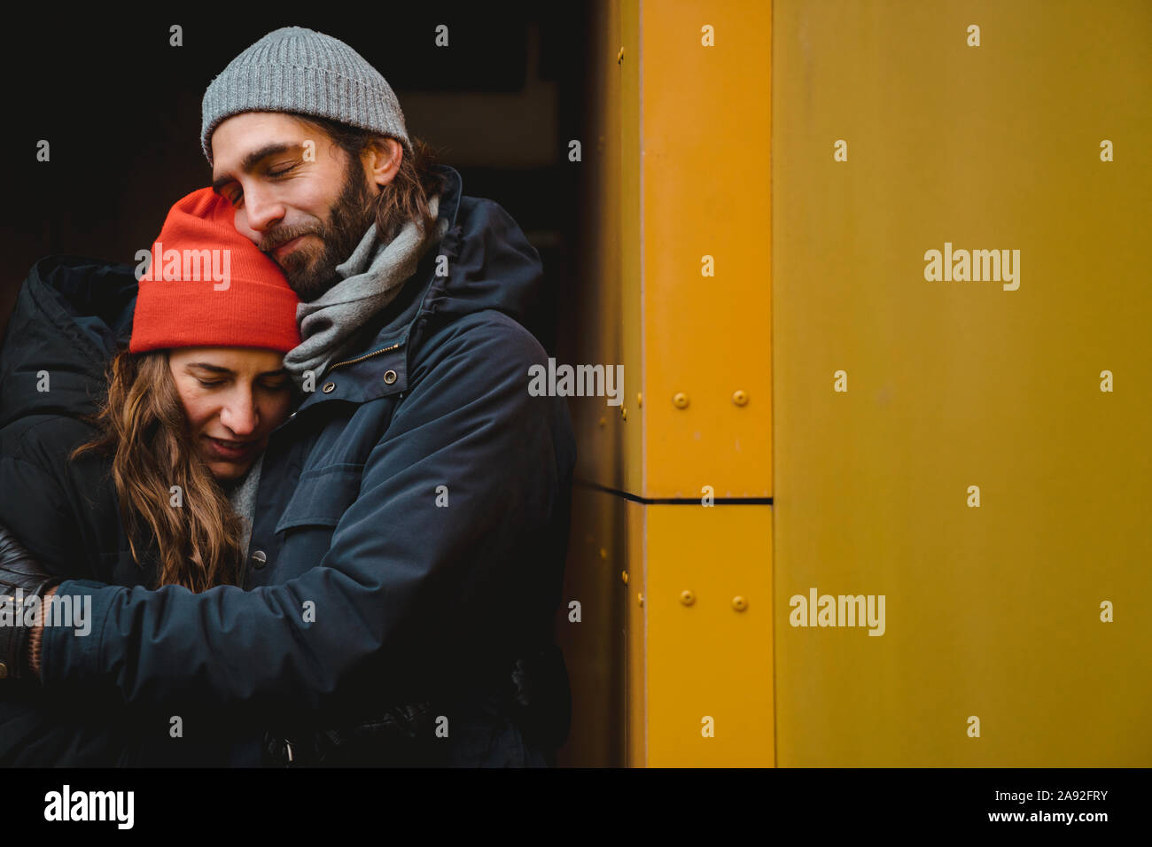 Couple hug waist hi-res stock photography and images - Alamy