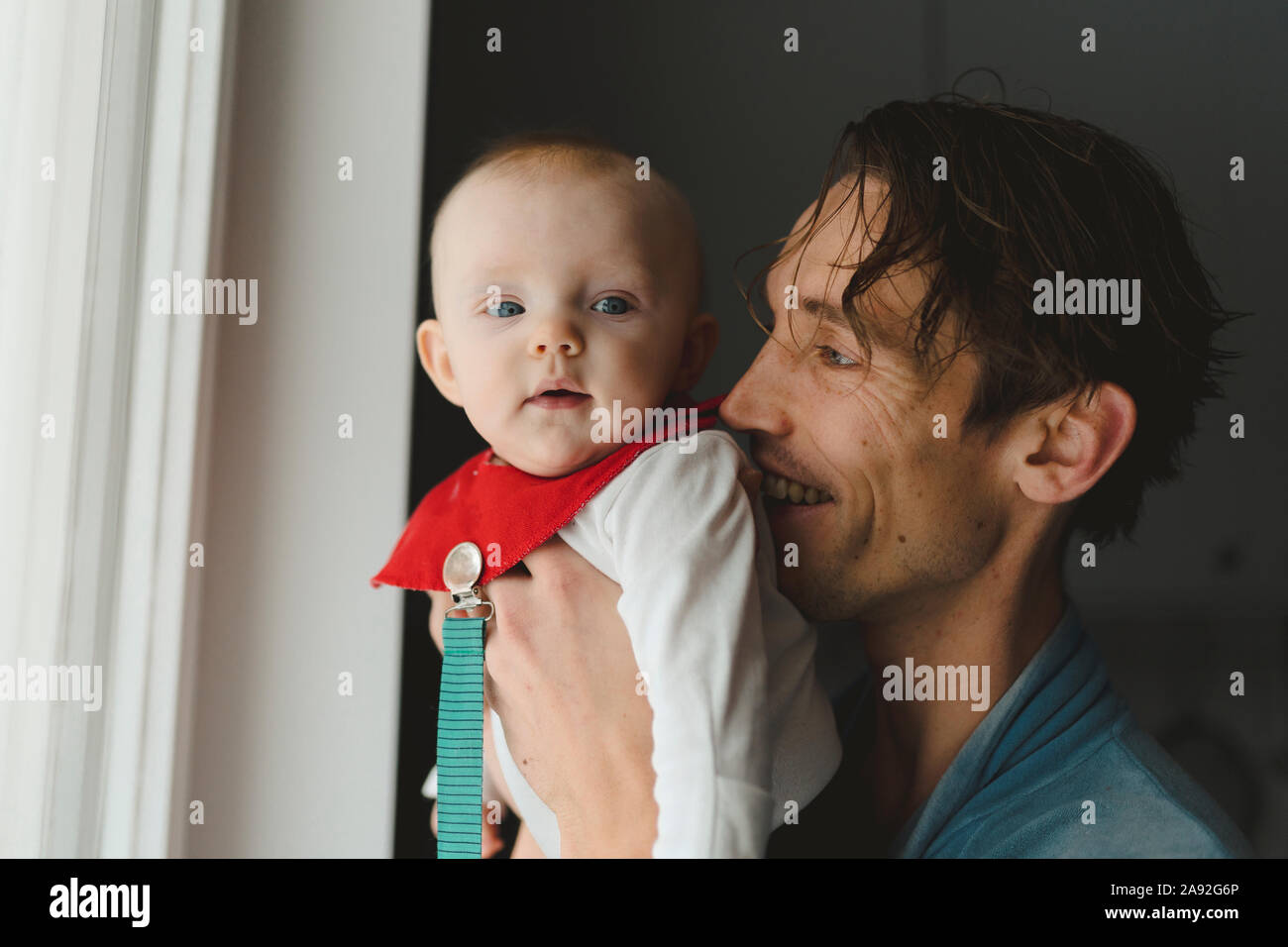 Father with baby Stock Photo - Alamy