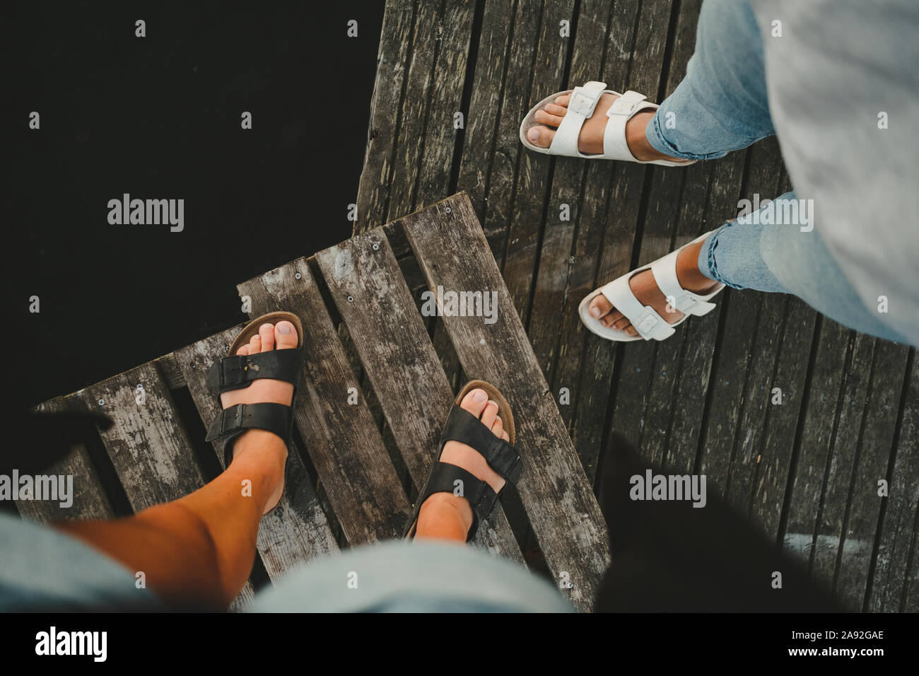 Wearing sandals hi-res stock photography and images - Alamy