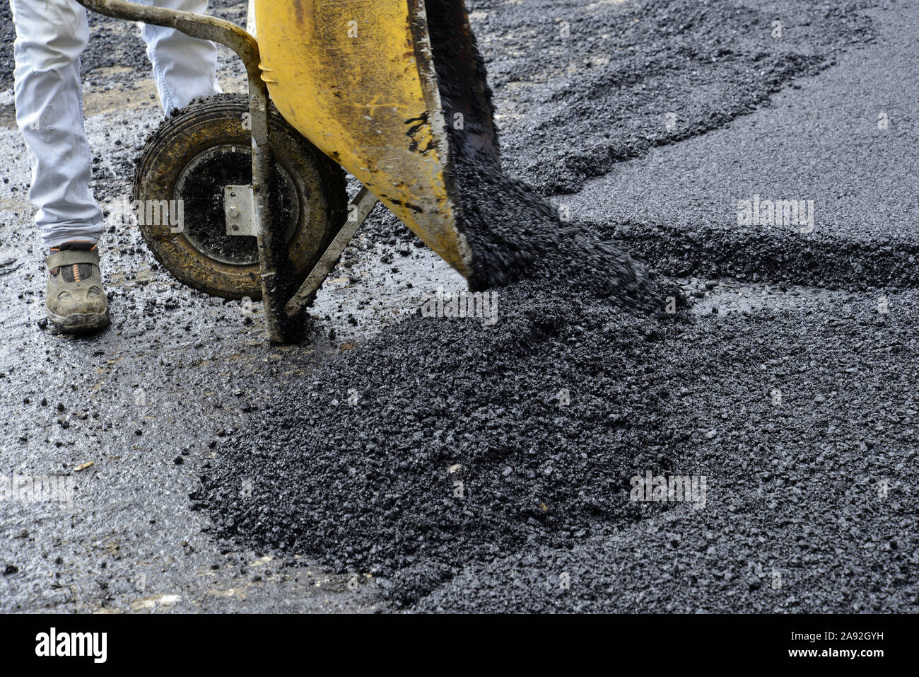 recontruction of a street road, municipal work concept Stock Photo - Alamy