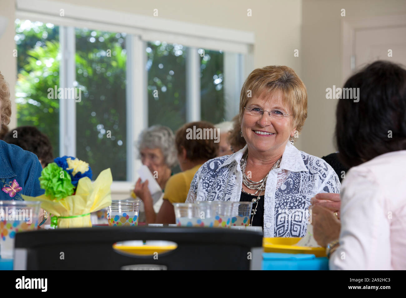 Senior women at a luncheon Stock Photo - Alamy