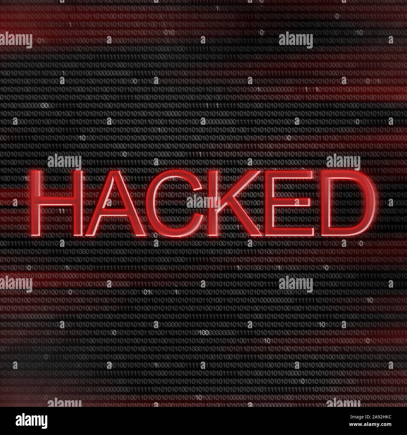 Hacked inscription over red hi-res stock photography and images - Alamy