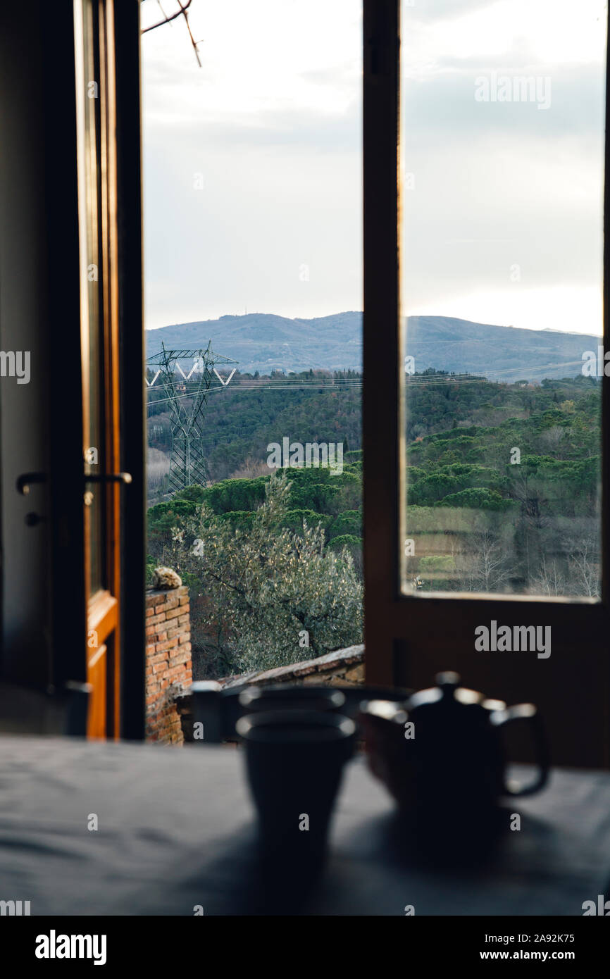 View through open door Stock Photo - Alamy