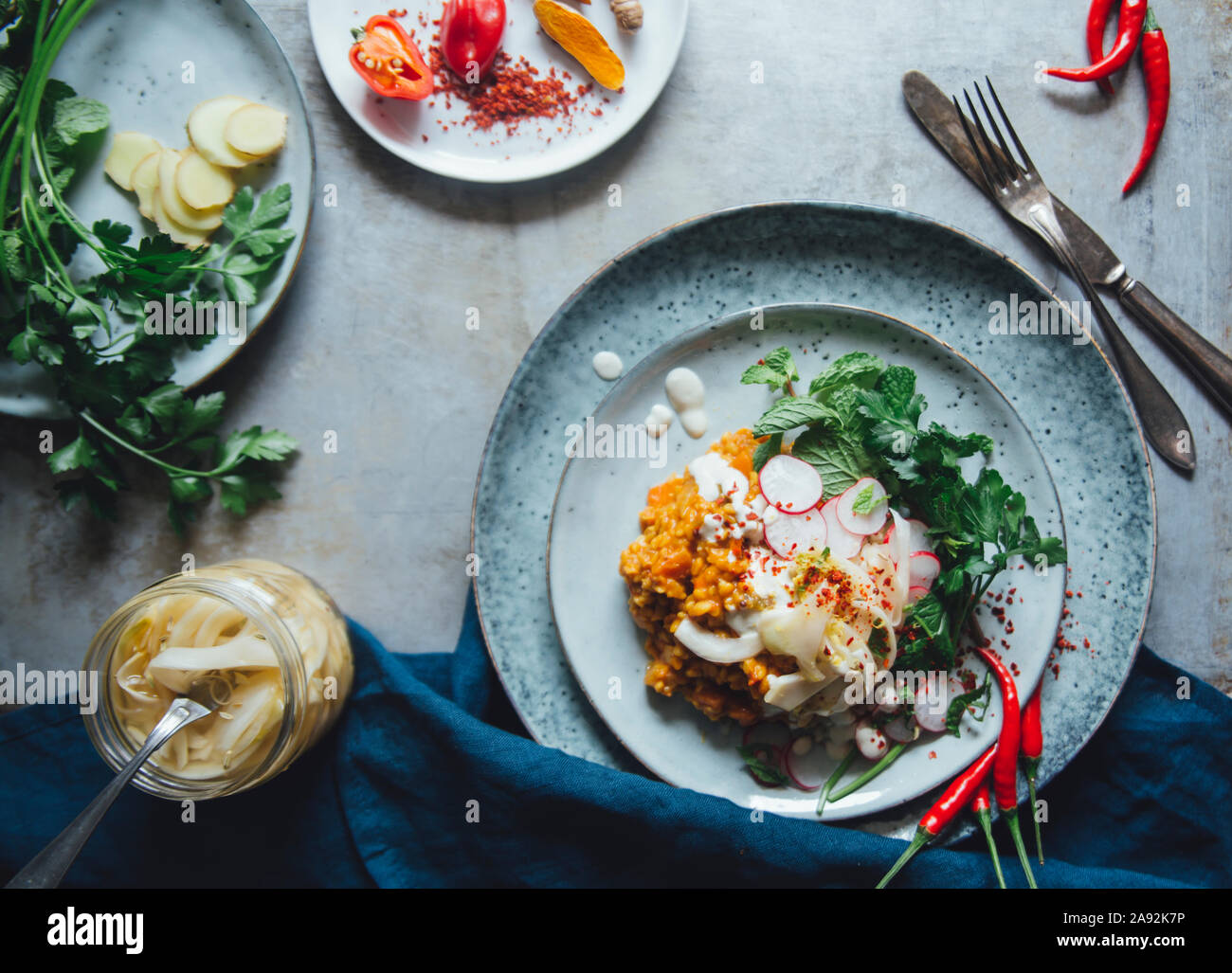 Food on plate Stock Photo - Alamy