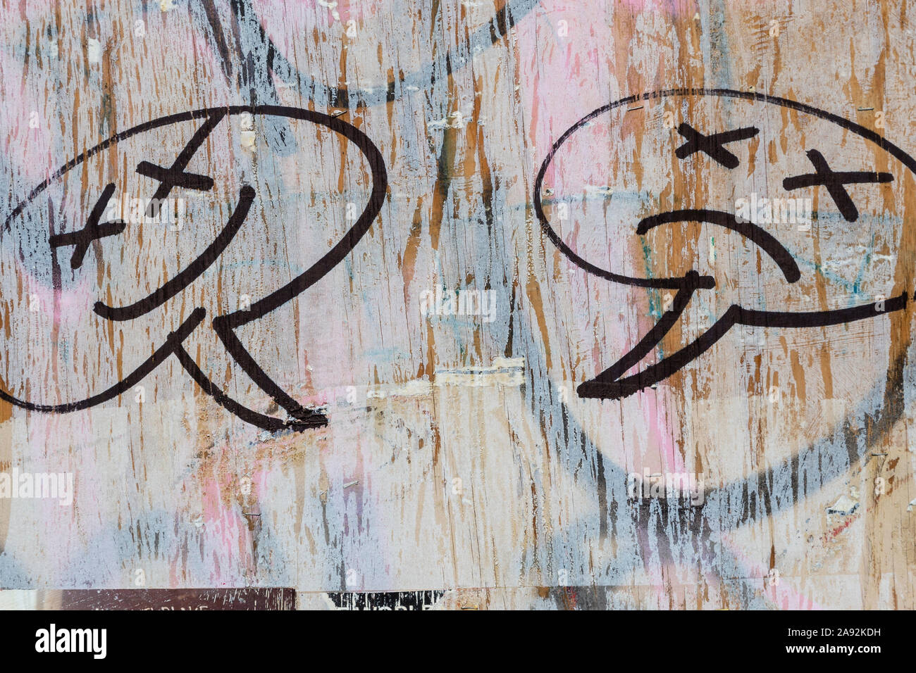 happy sad graffiti icons Stock Photo - Alamy