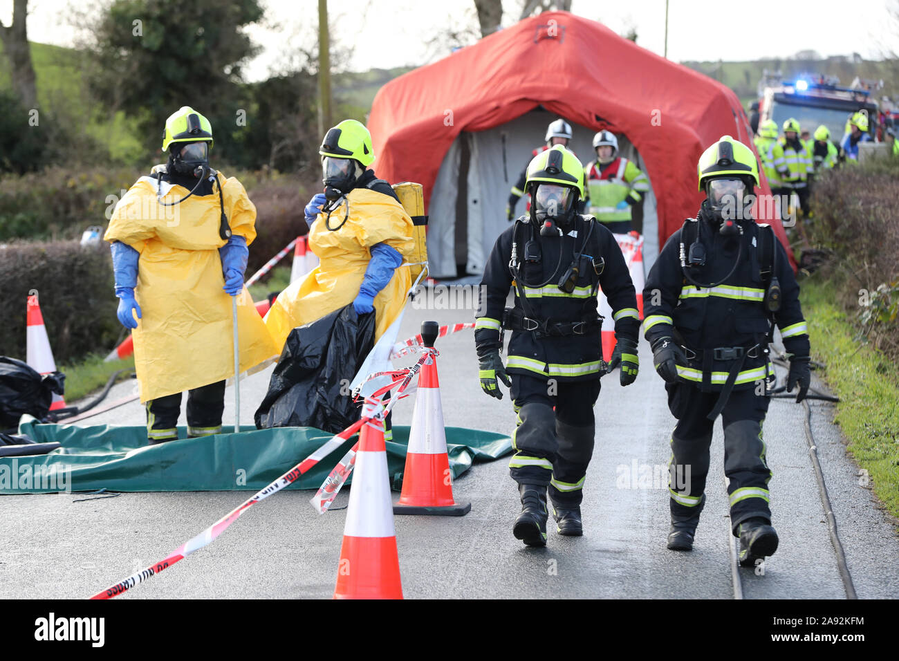Fire crews from Northern Ireland and the Republic of Ireland take part ...