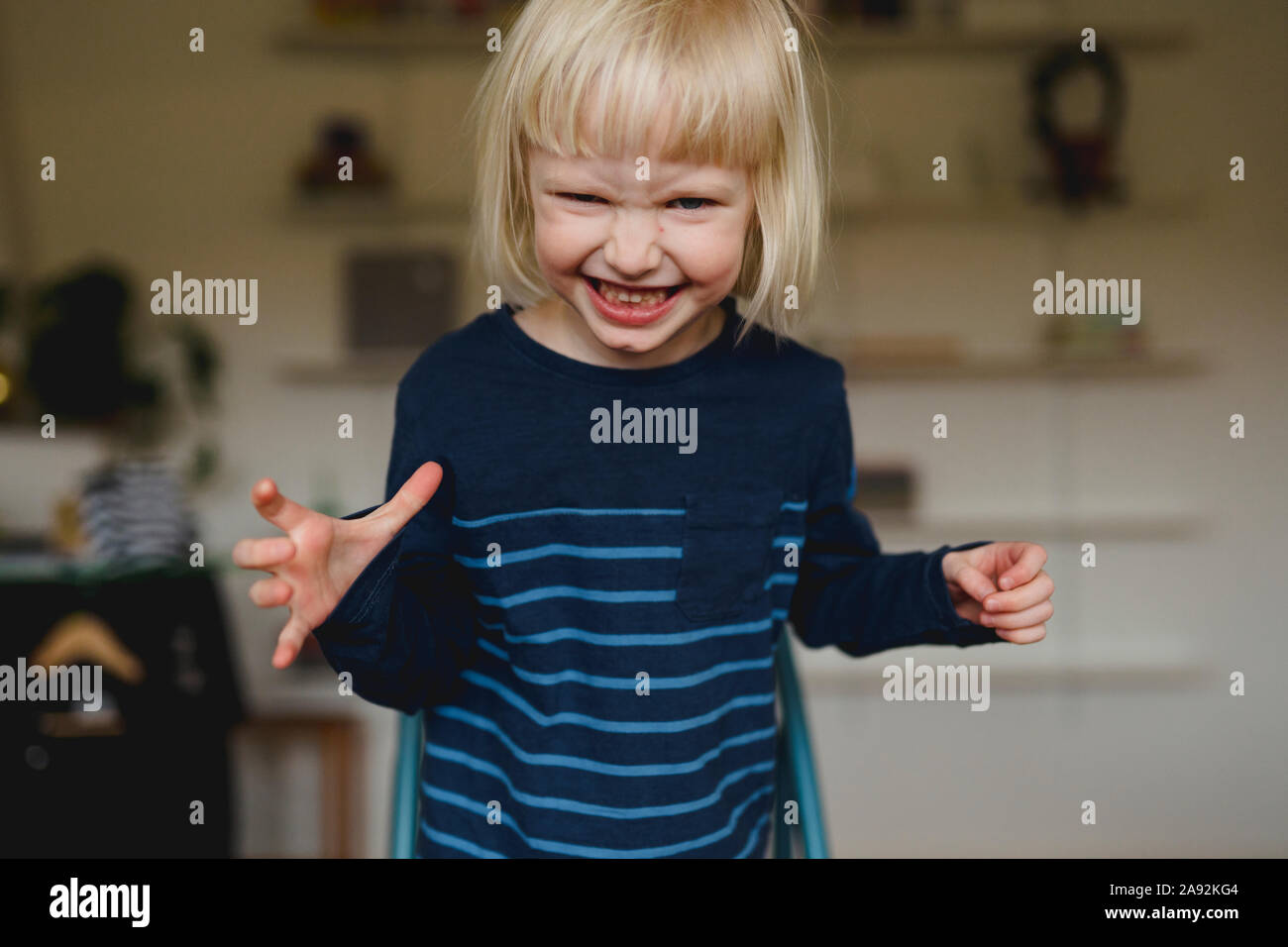 Girl making face Stock Photo - Alamy