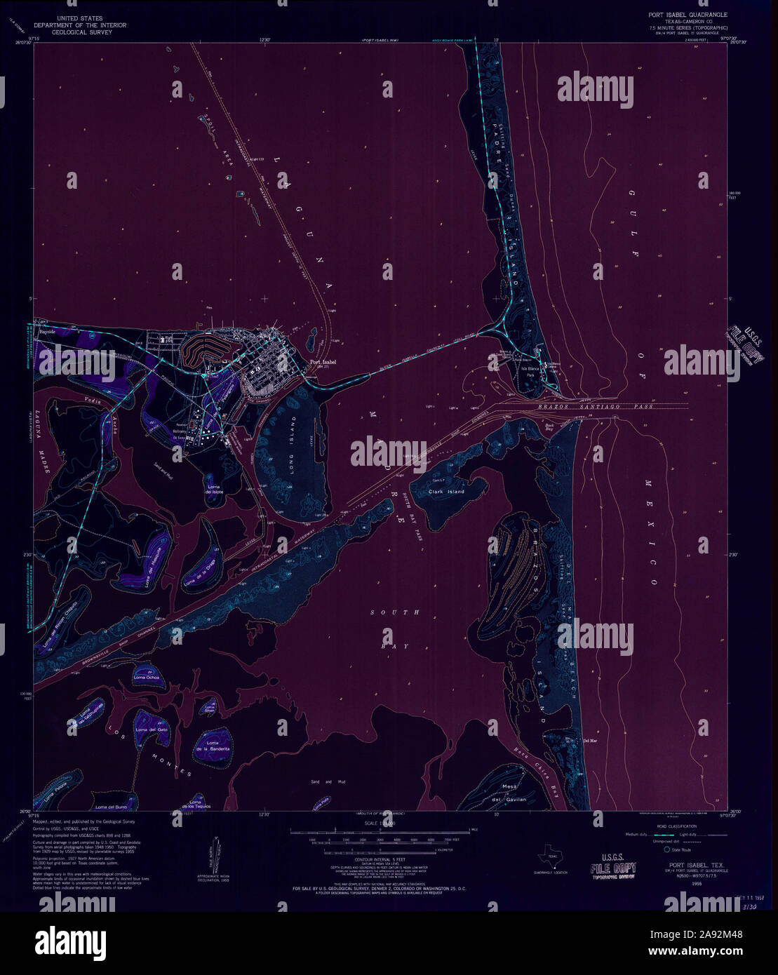 Map of port isabel hi-res stock photography and images - Alamy