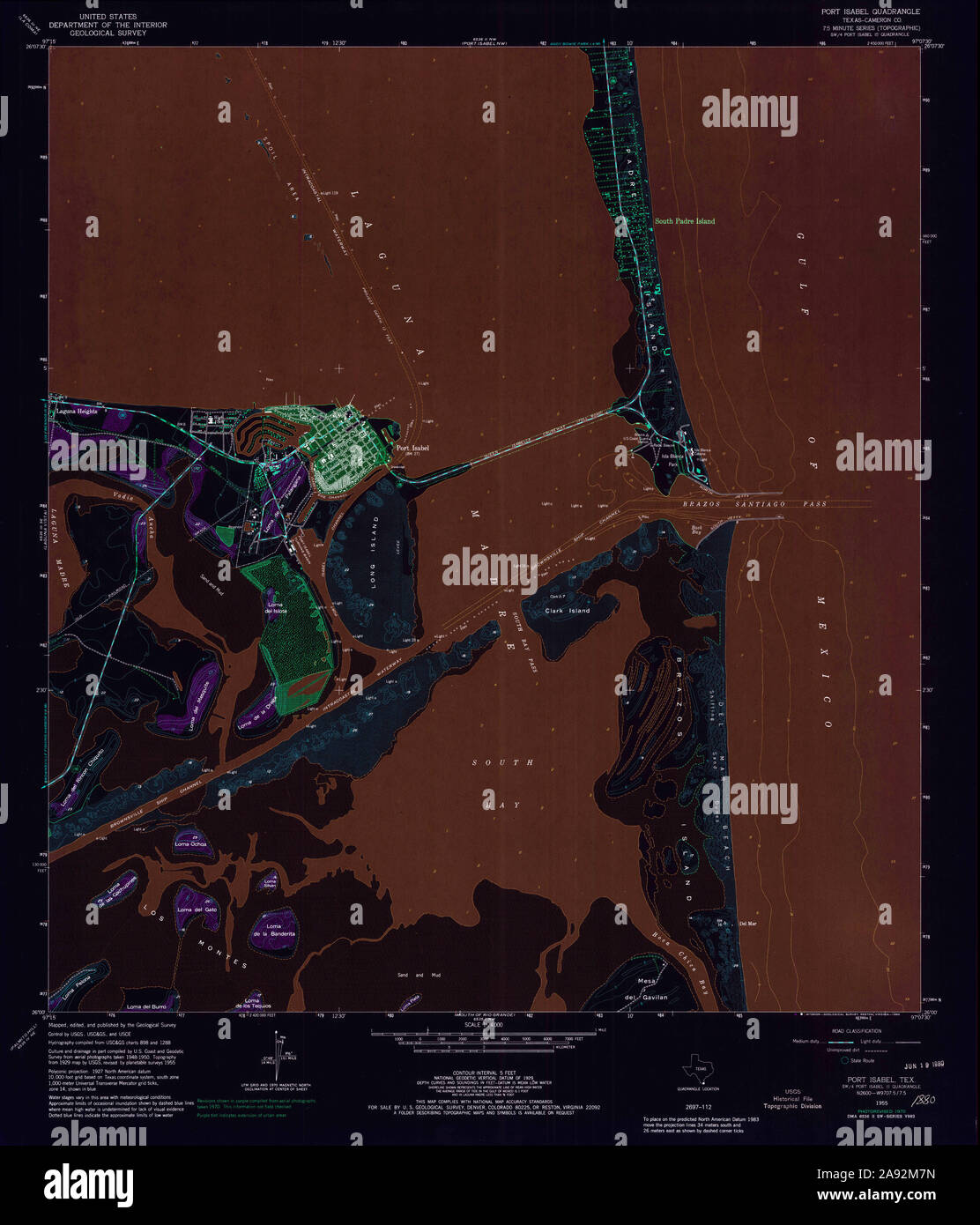 Map of port isabel hi-res stock photography and images - Alamy