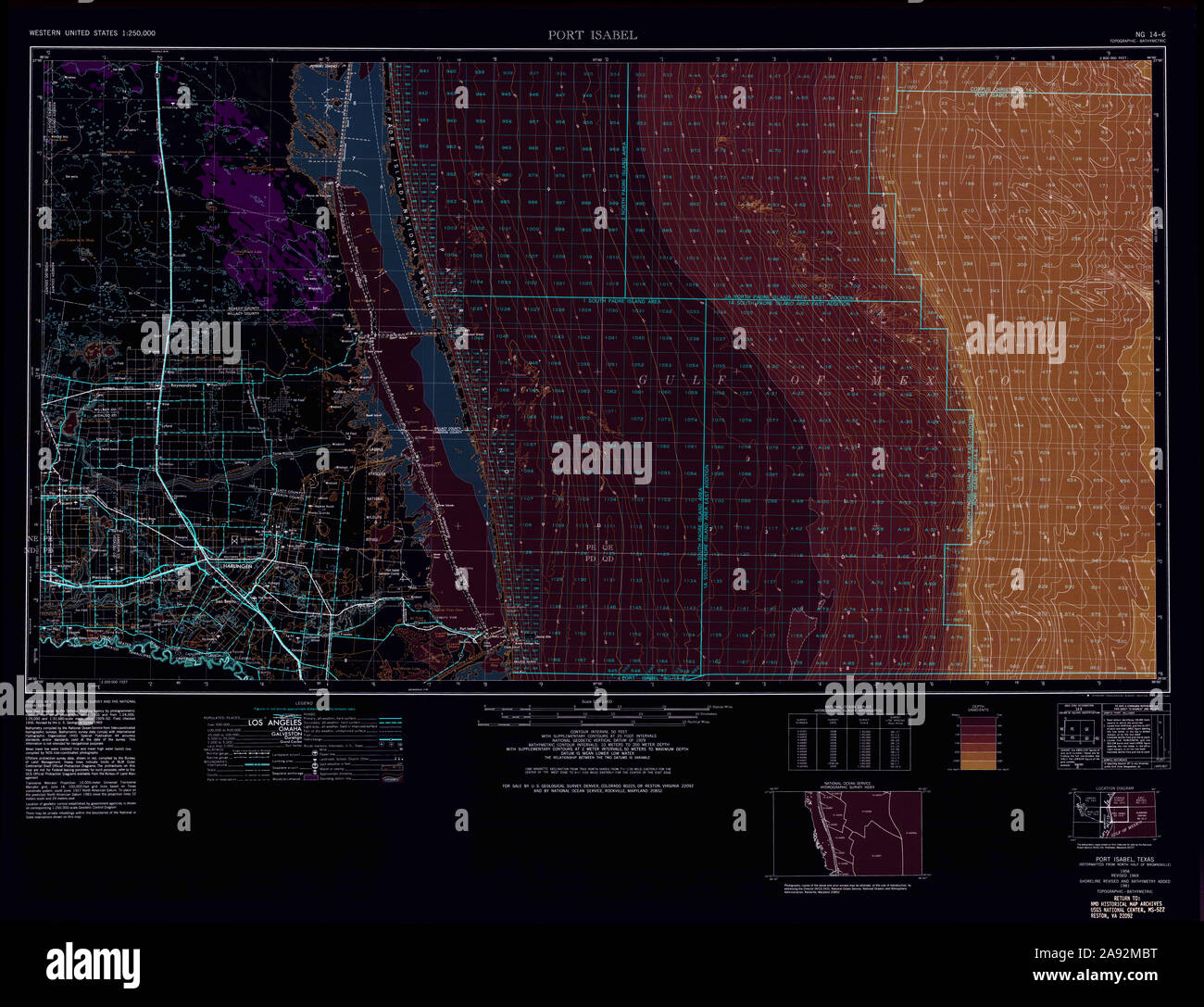Map of port isabel texas hi-res stock photography and images - Alamy