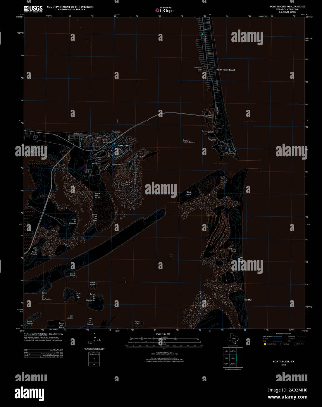Map of port isabel hi-res stock photography and images - Alamy