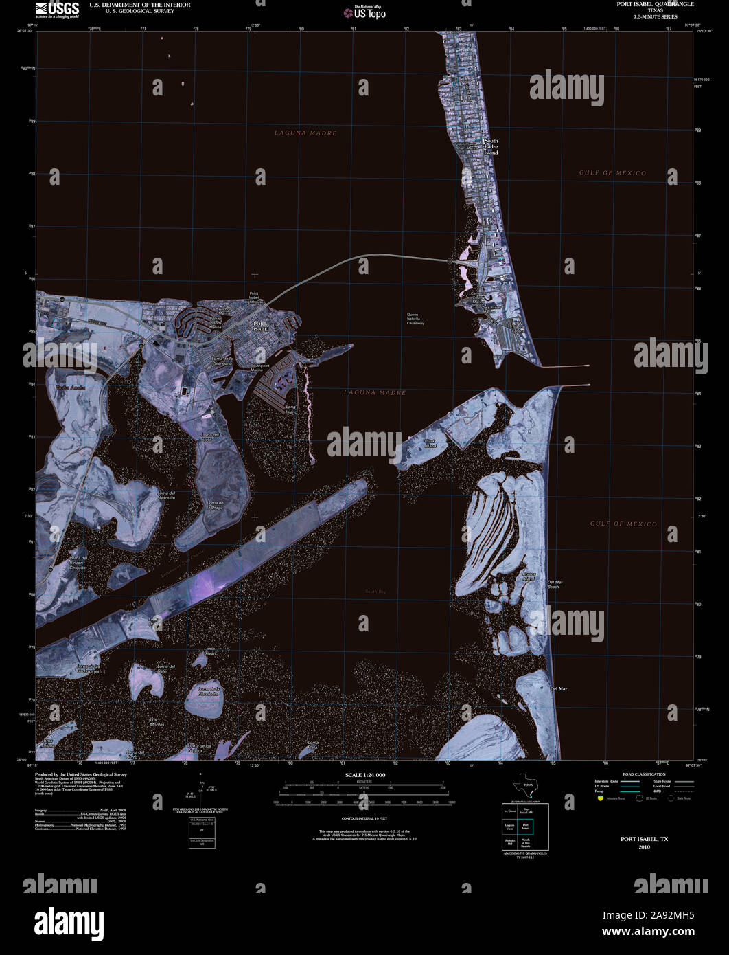 Map of port isabel hi-res stock photography and images - Alamy