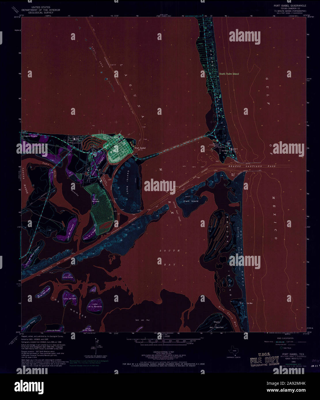 Map of port isabel hi-res stock photography and images - Alamy