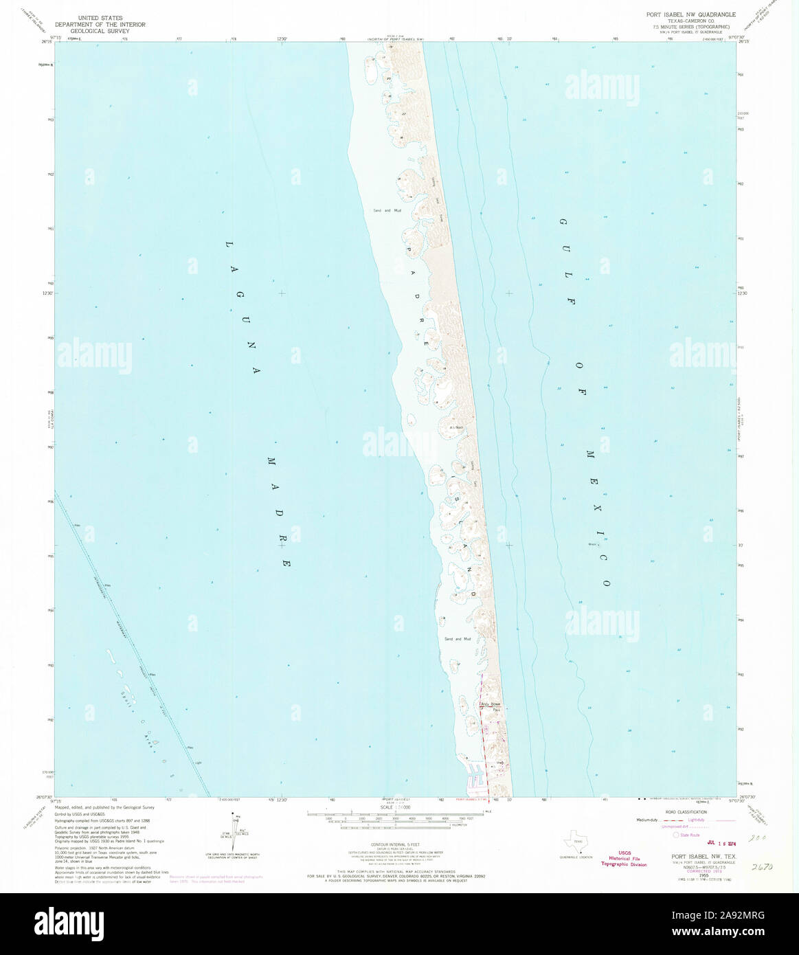 Map of port isabel texas hi-res stock photography and images - Alamy