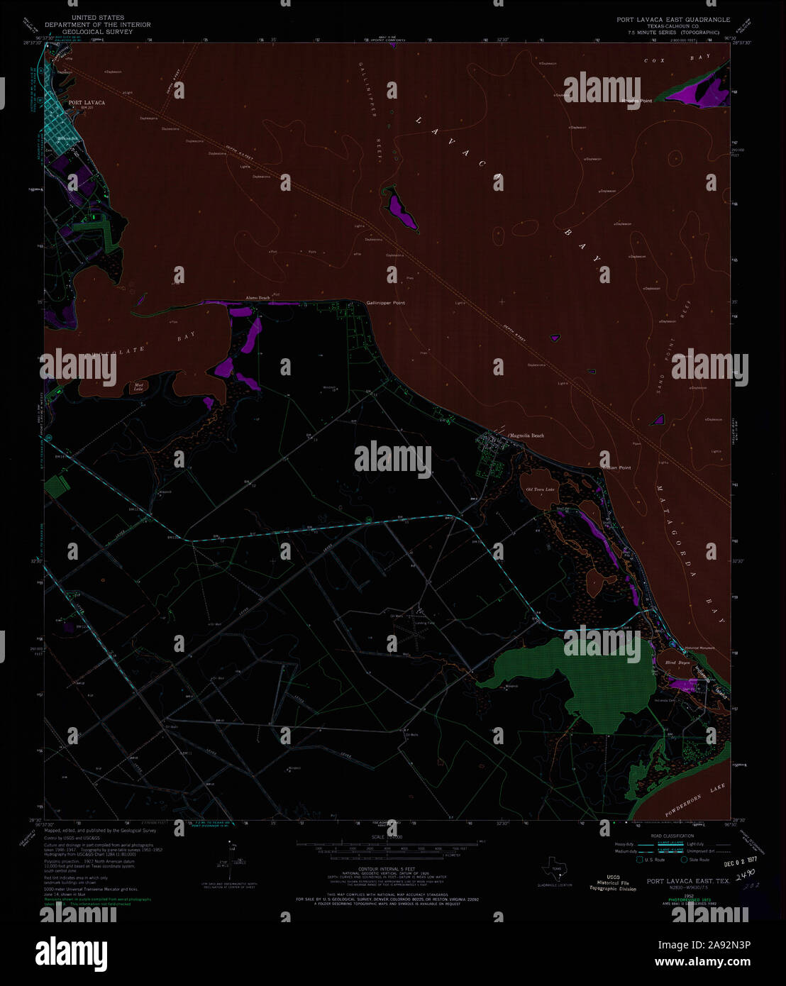 Map of port lavaca texas hi-res stock photography and images - Alamy