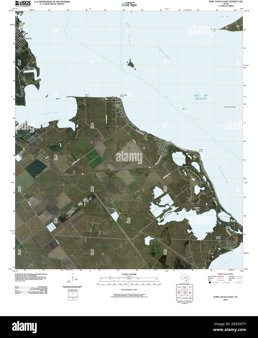 Port lavaca texas map hi-res stock photography and images - Alamy