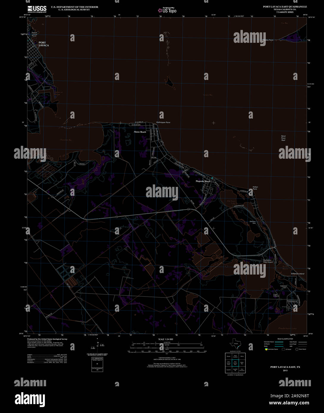 Map of port lavaca texas hi-res stock photography and images - Alamy