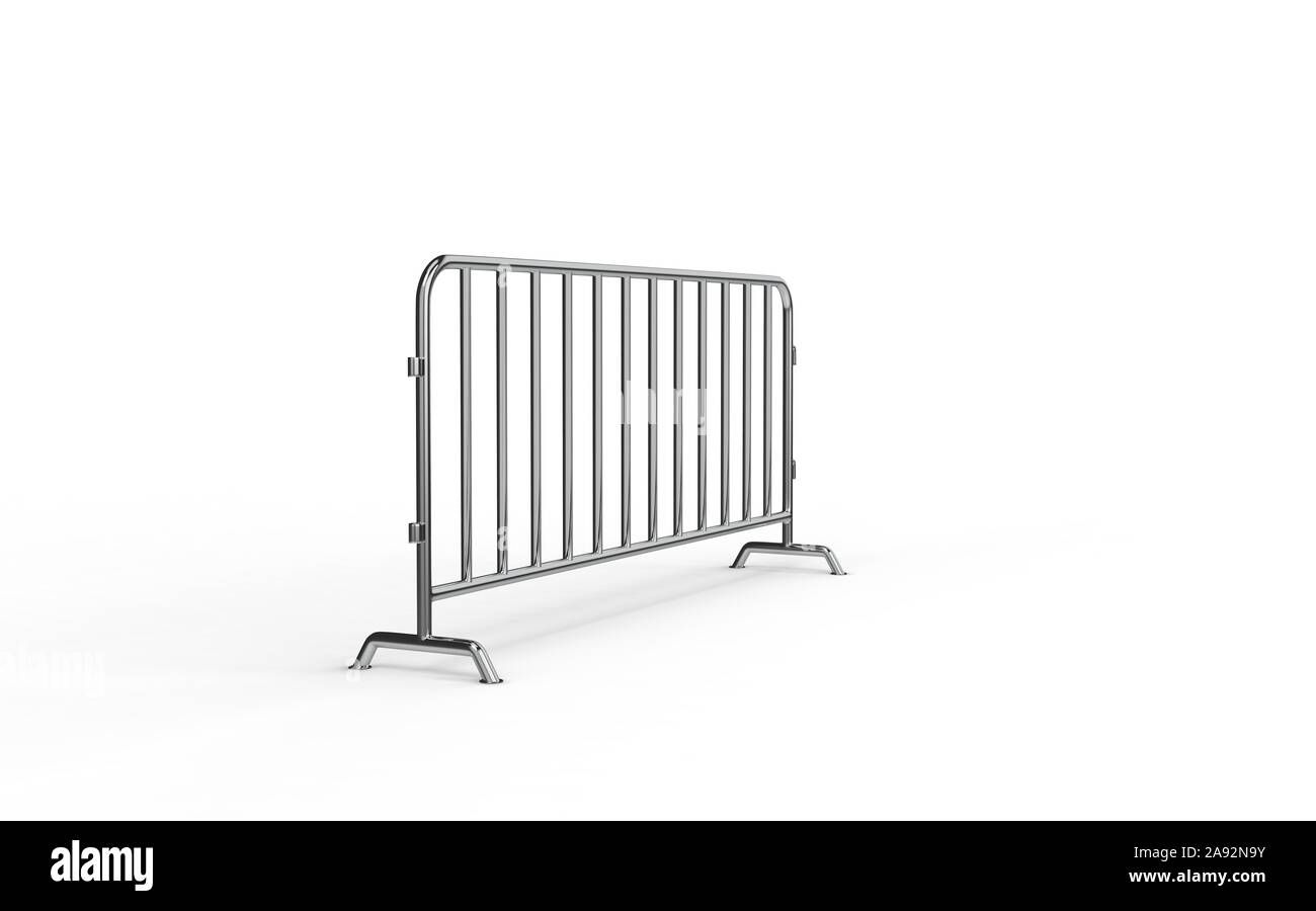Metal crowd barrier Cut Out Stock Images & Pictures - Alamy