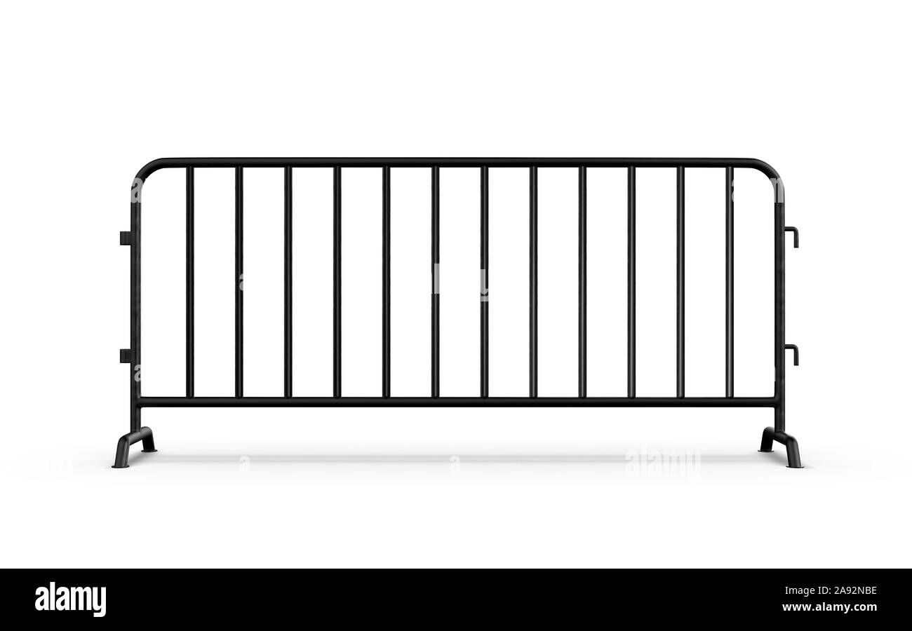 Metal Barrier isolated on White 3D Rendering Stock Photo - Alamy