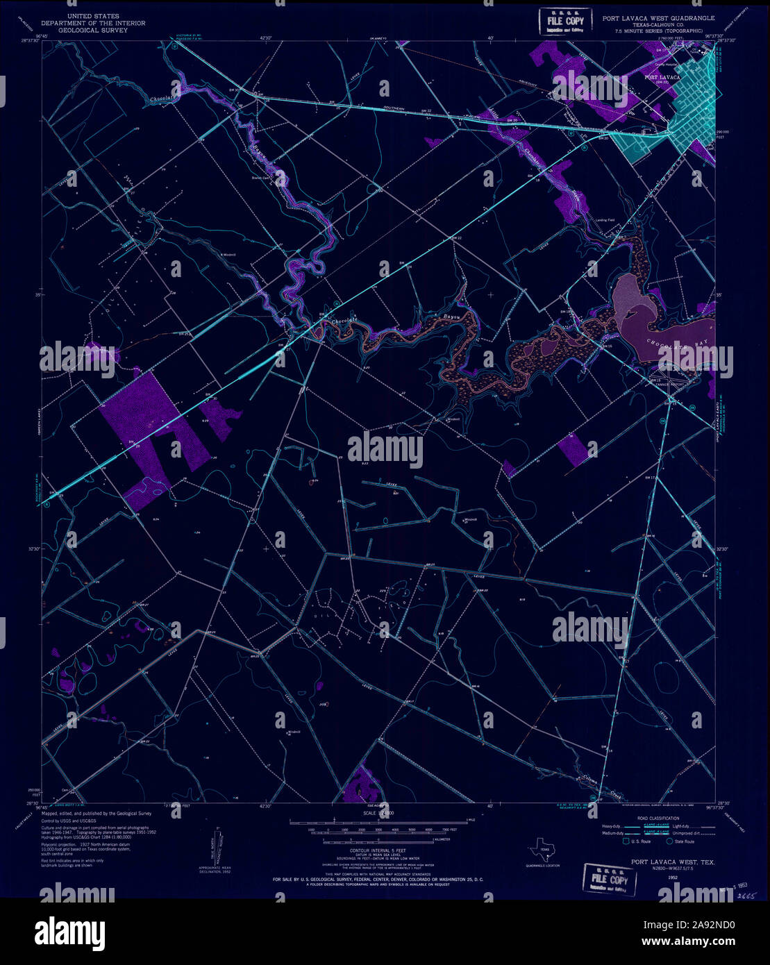 Map of port lavaca texas hi-res stock photography and images - Alamy