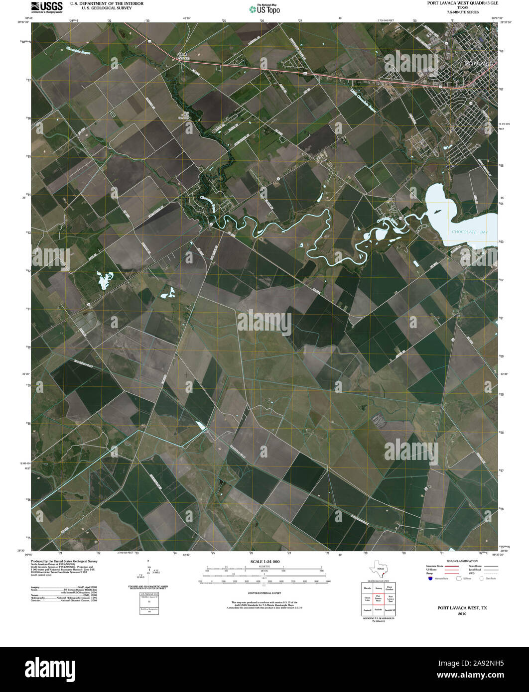 Map of port lavaca texas hi-res stock photography and images - Alamy