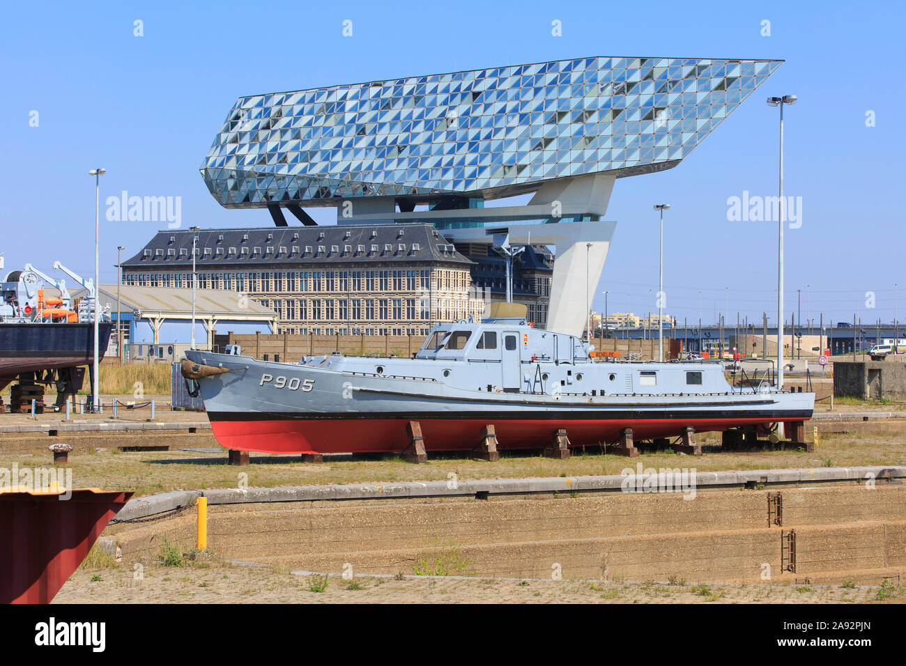 The Port Authority Building (Havenhuis) by Zaha Hadid as seen from the ...