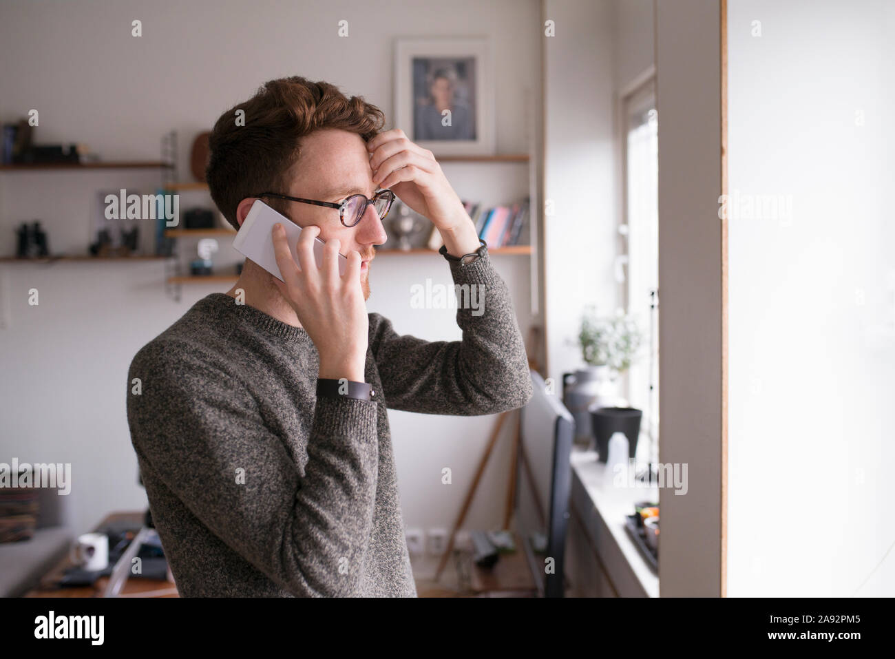 Person and phone and out of focus hi-res stock photography and images ...